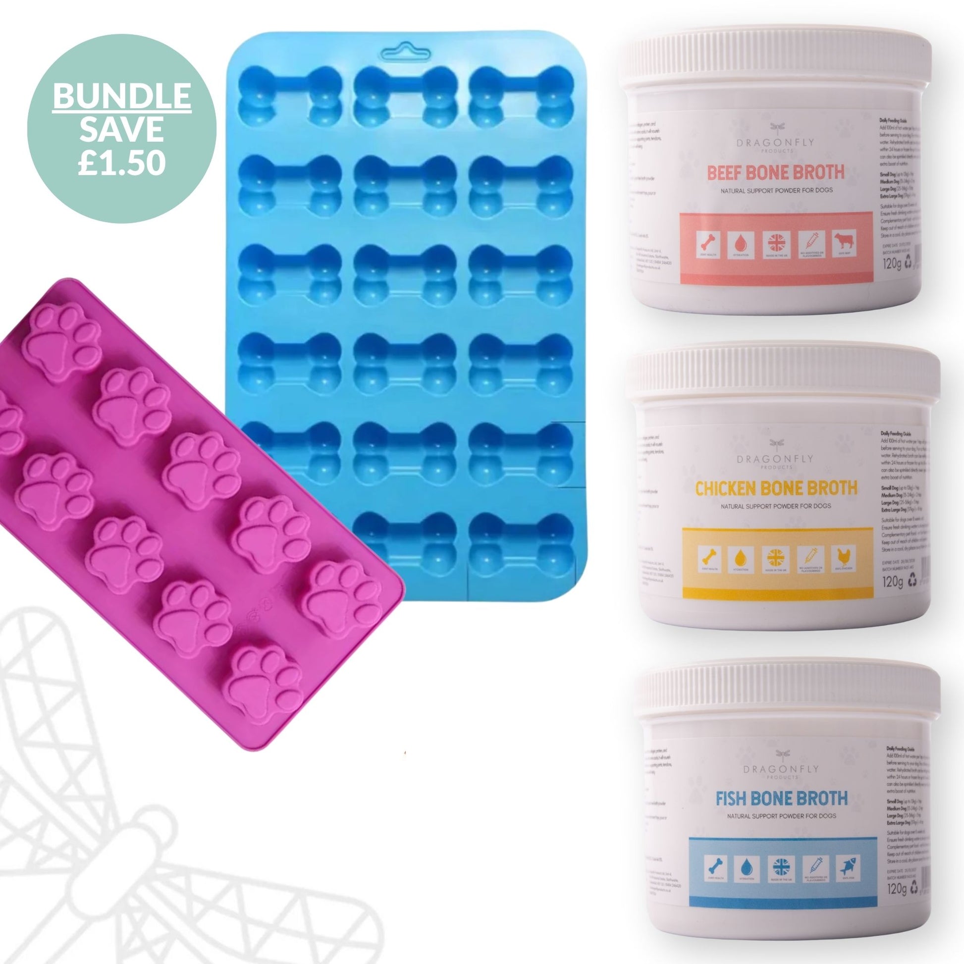 Bone Broth Ice Cube Enrichment Bundle for Dogs | Hydration & Joint ...