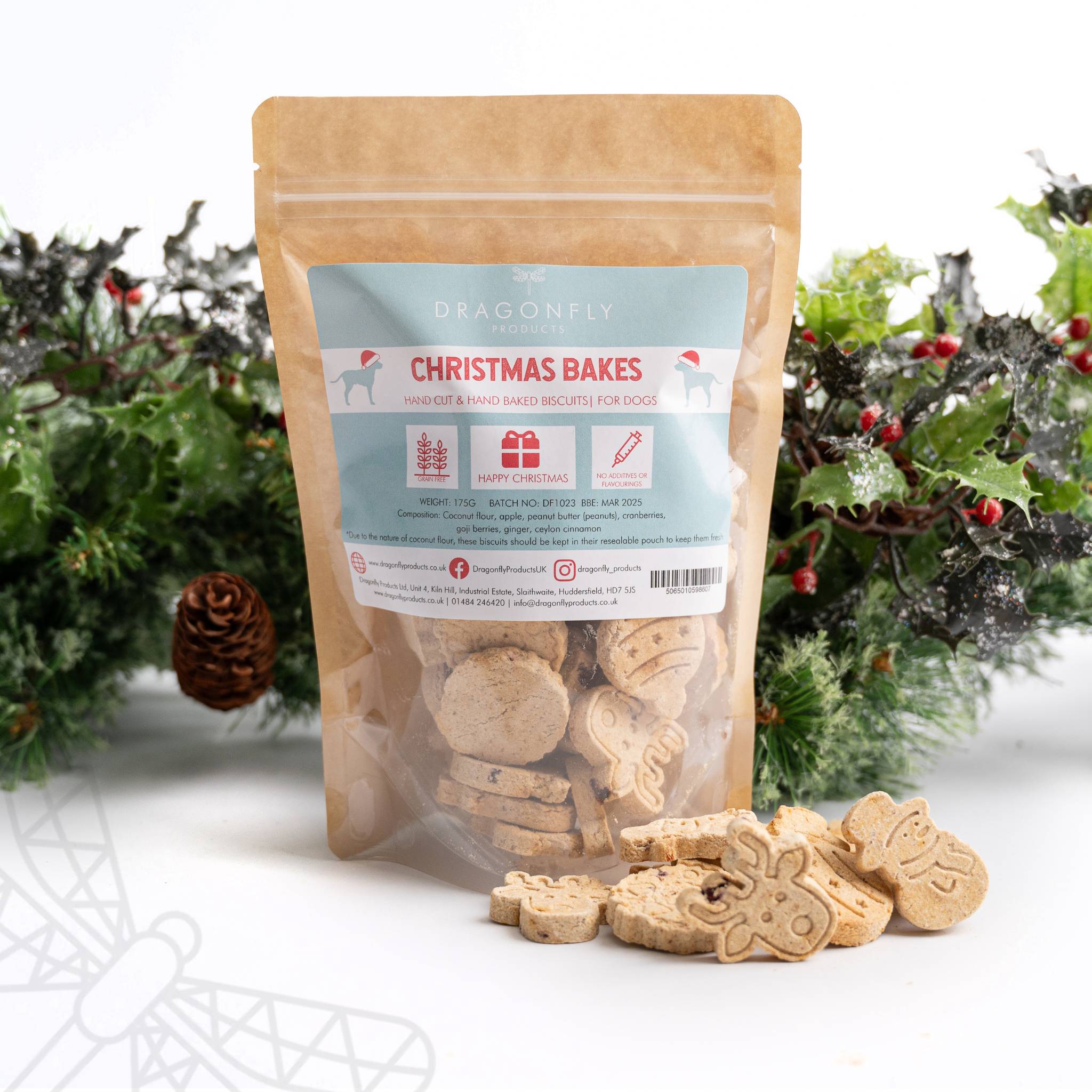 Hand Baked Christmas Dog Biscuits | Dragonfly Products
